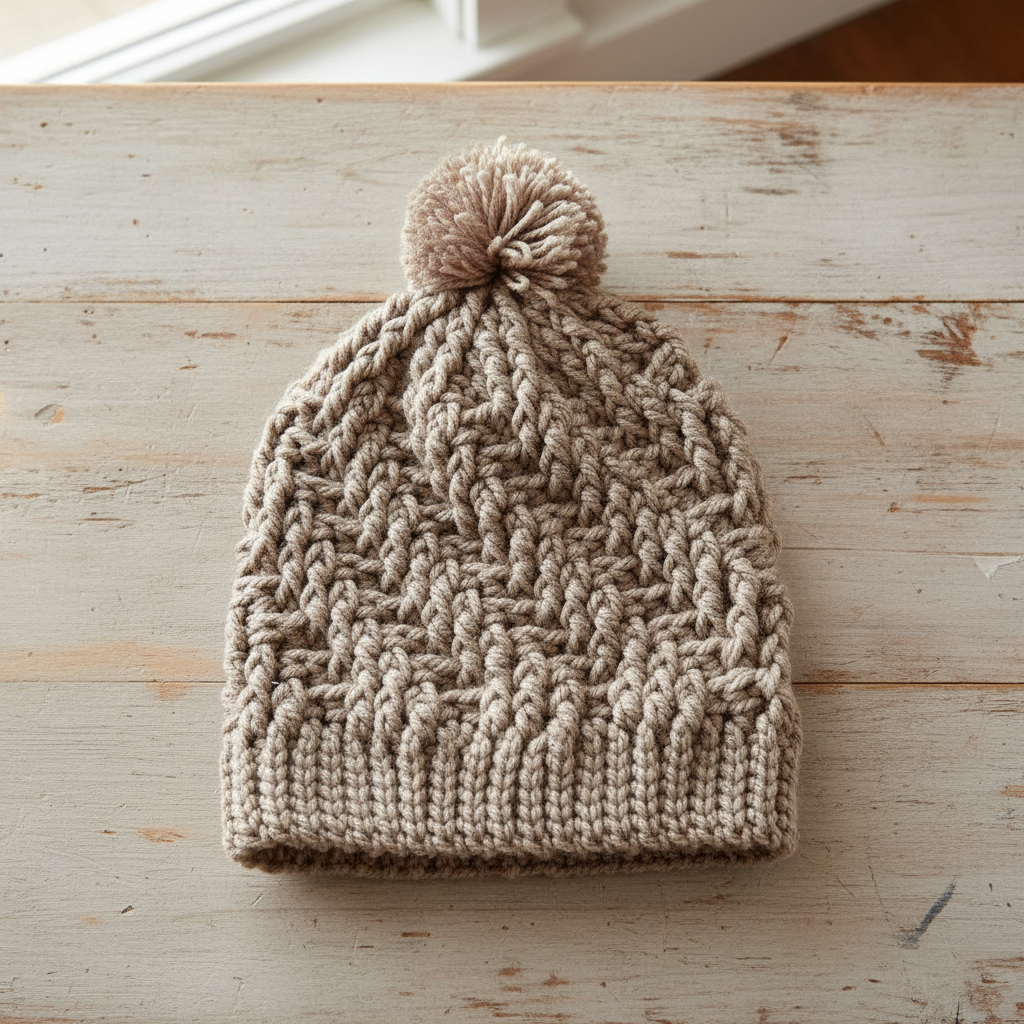 Crochet Stepping Texture Hat Pattern (PDF Download) – Quiet Art