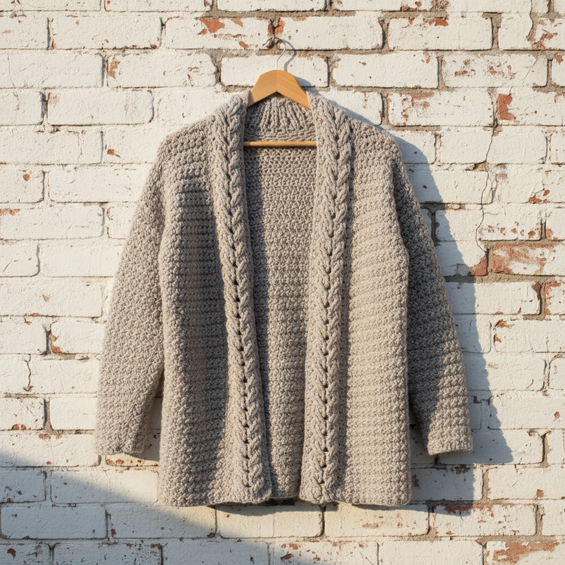 Soft Silhouette Cardigan Crochet Pattern (PDF Download) – Quiet Art